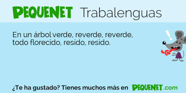 Trabalenguas con la letra R en PequeNet