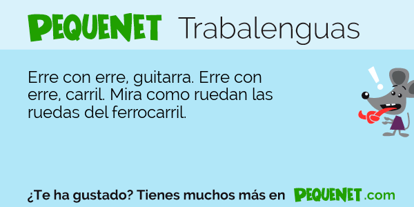 Trabalenguas con la letra R en PequeNet